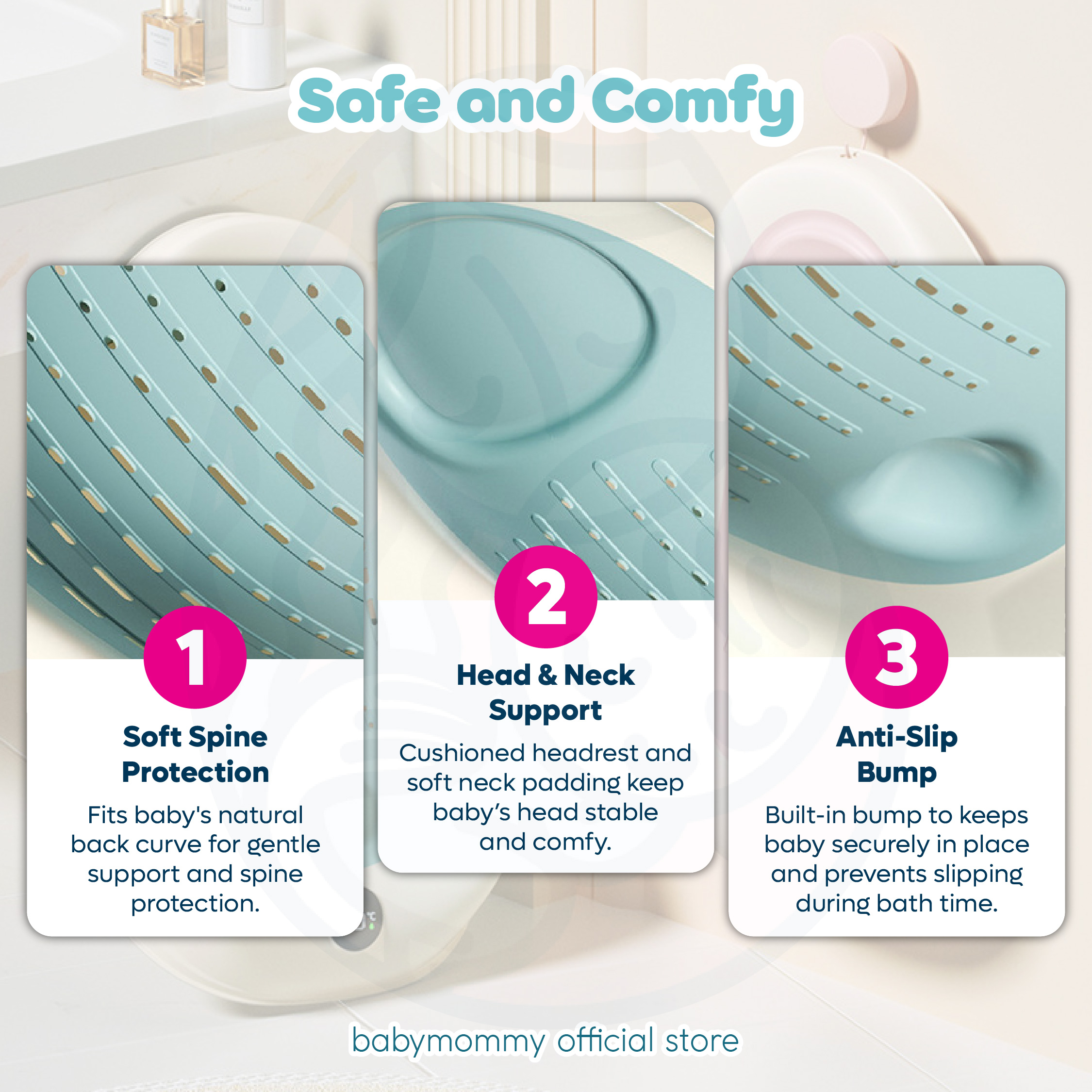 Quality Assurance Baby Bath Tub Bath Stand Net Safety Seat Support Shower Baby Shower Net Bayi ...