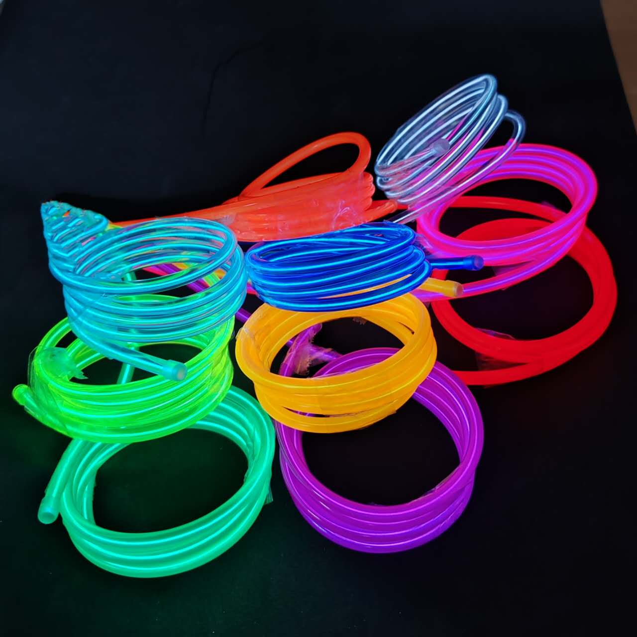 Plug & Play 5mm EL Wire Neon Light Strip USB LED Light Strip Battery 1M ...