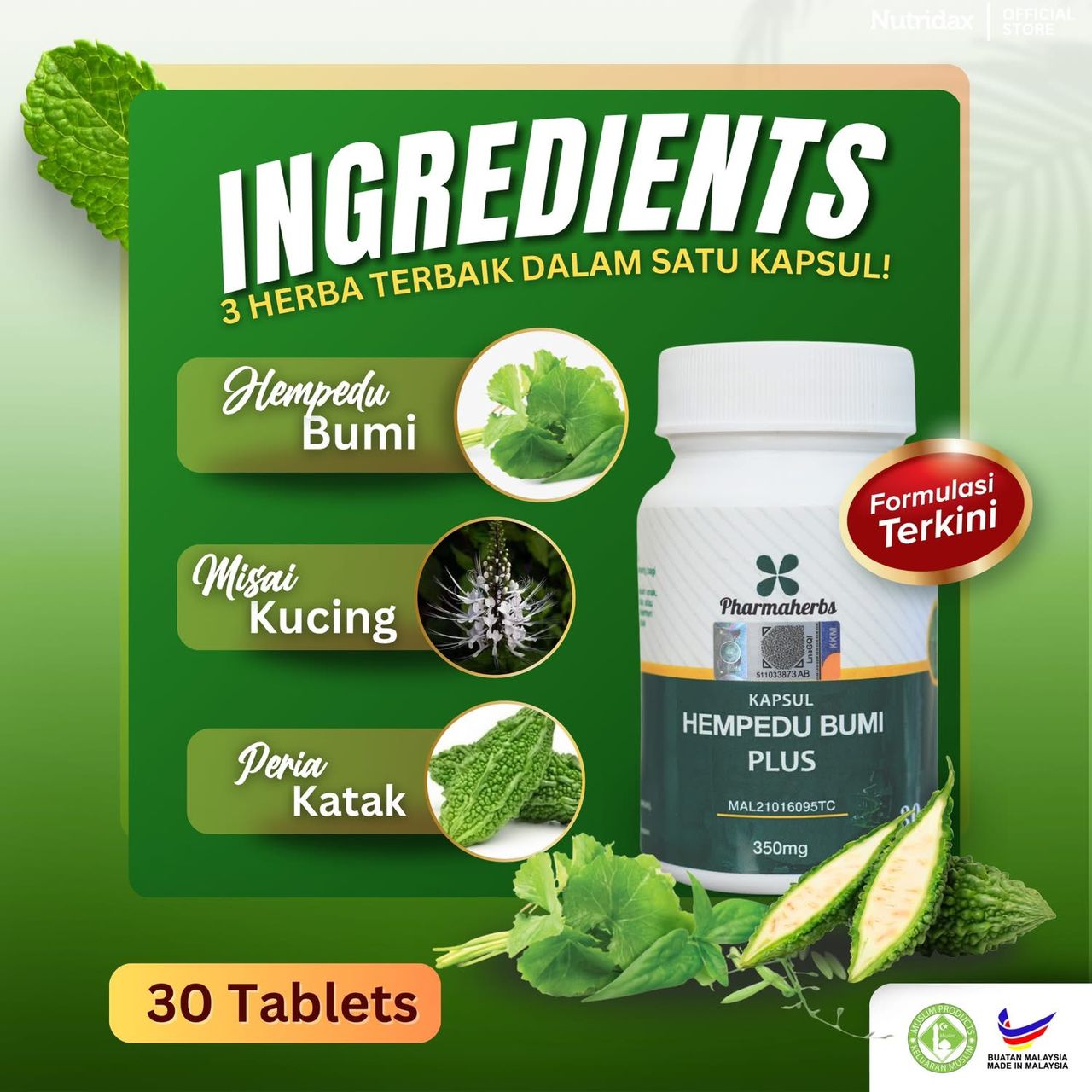 100% ORIGINAL KAPSUL HEMPEDU BUMI PLUS BY NUTRIDAX | Shopee Malaysia