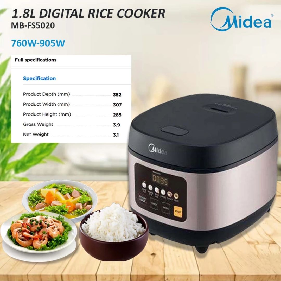 Midea Periuk Nasi Digital Rice Cooker (1.8L) MB-FS5020 | Shopee Malaysia