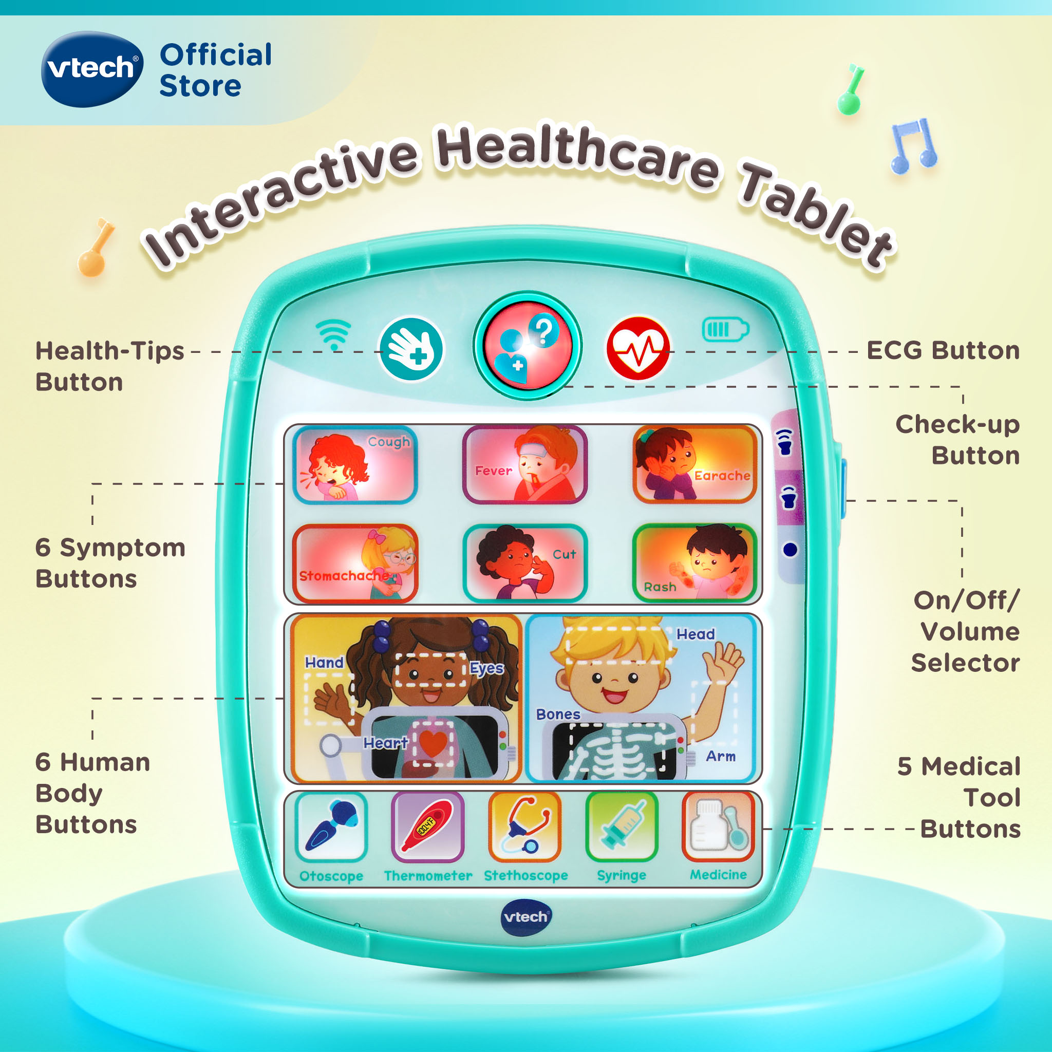 VTech Doctor Kit Set Smart Chart Medical Kit Kids Doctor Toys Toys for ...