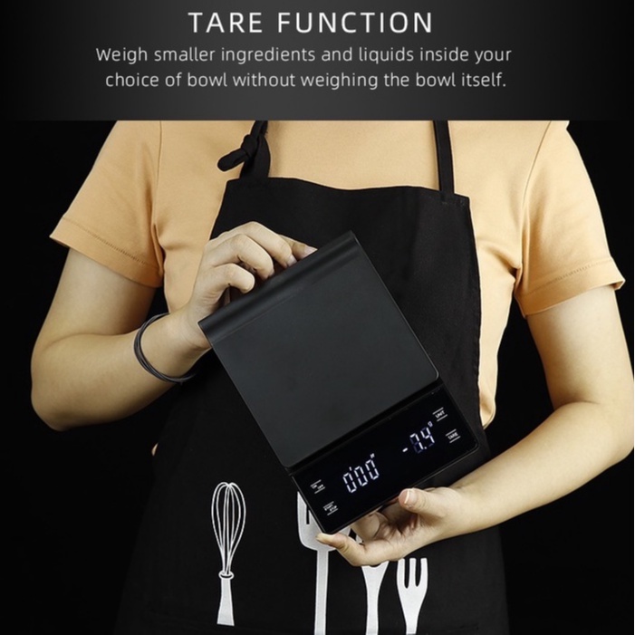 Digital Kitchen Scale with Timer | Coffee & Baking Weighing Scale ...