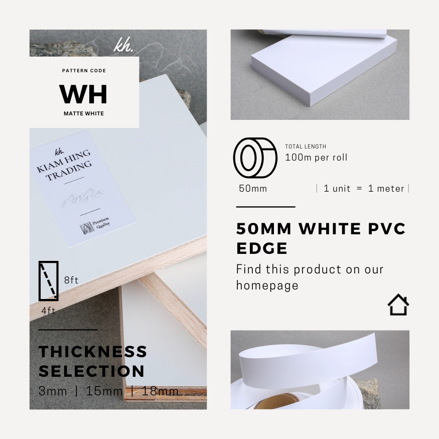 15mm 1-side white PVC laminated plywood (4ft x 8ft) DIY board sheet ...