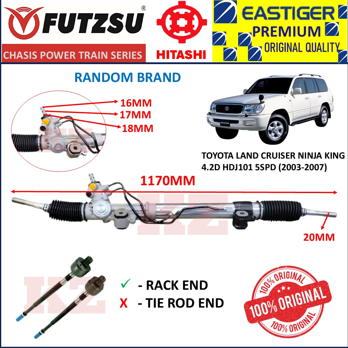 TOYOTA LAND CRUISER NINJA KING 4.2D HDJ101 5SPD 2003-2007 POWER ...