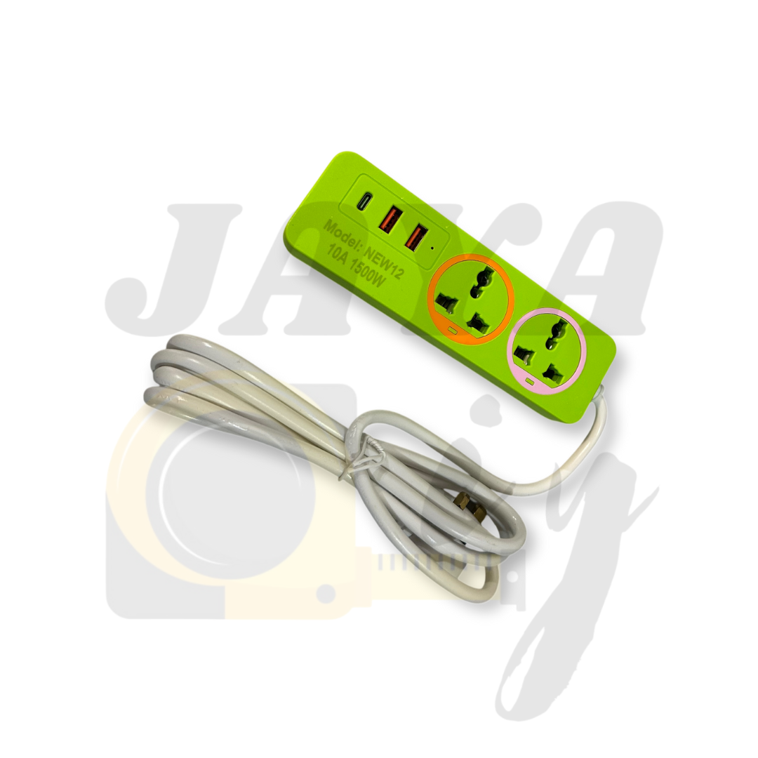 [5 in 1] USB TYPE-C Extension Plug Power Socket TRAILING Plug With 2 ...