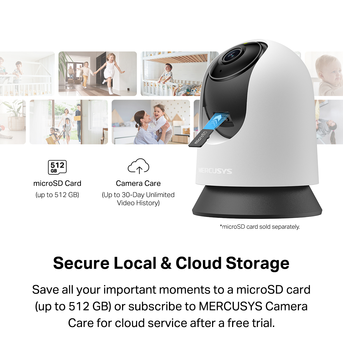 Mercusys MC210 2K 3MP WiFi Camera 360° View Pan & Tilt Night Vision 12m ...