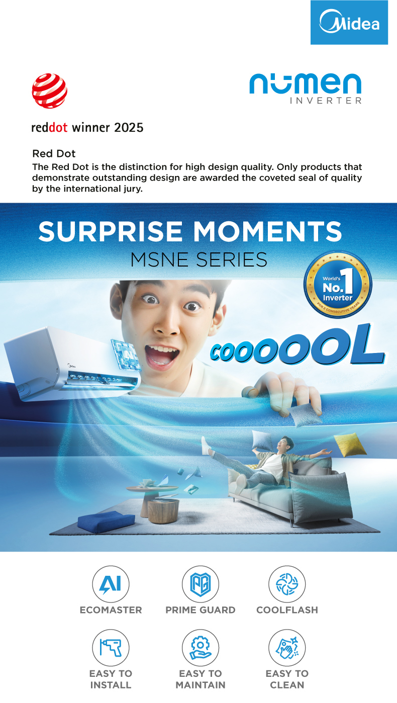 Midea Numen MSNE-10/13/19/25CRFN8 4-5 Star Air Magic R32 Inverter Air ...