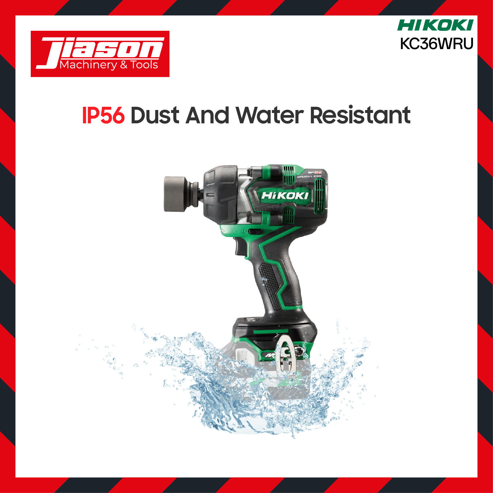 HIKOKI KC36WRU 26V Cordless Combo Pack (WR36DE Impact Wrench + UP18DA ...
