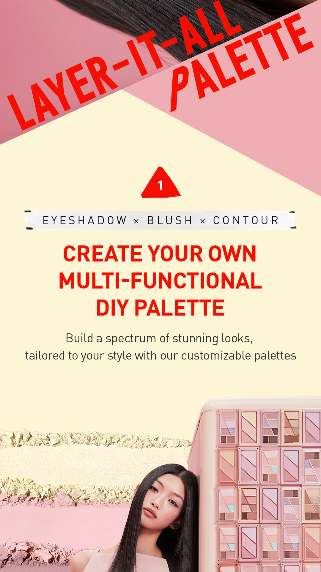 3CE LAYER IT ALL PALETTE Personalized Eyeshadow Contour Blush ...
