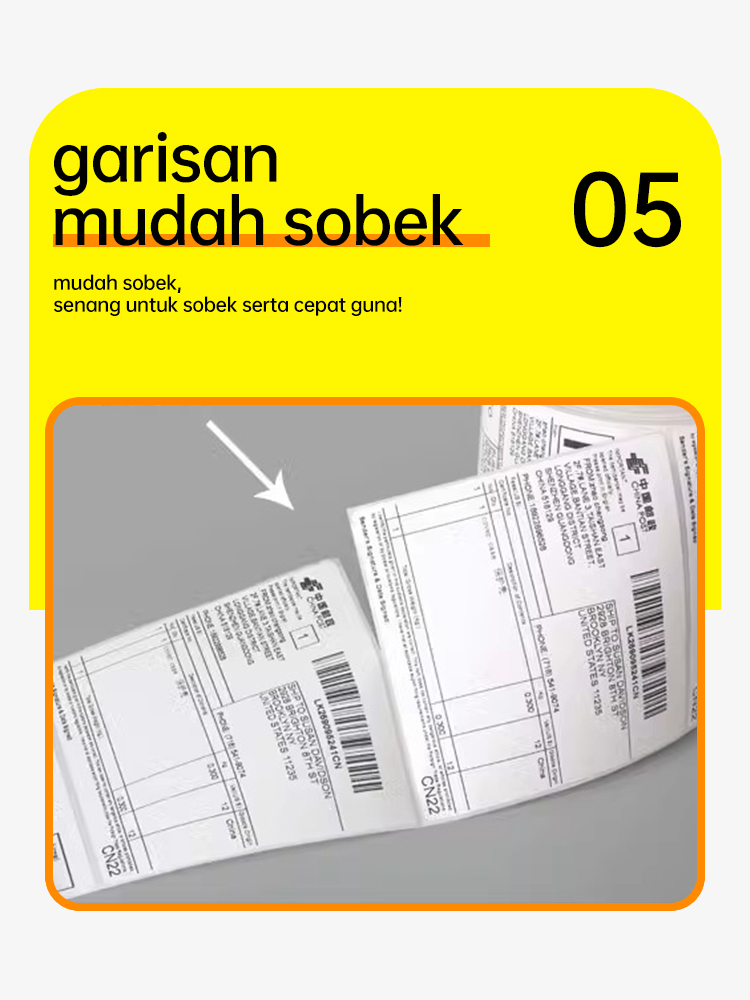 Thermal Paper Label Sticker A6 10cm x 15cm Thermal AWB Consignment Note ...