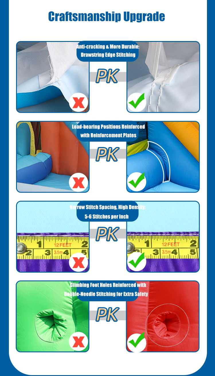 【Free Blower】Kid's Inflatable Slide Castle WaterPark Swimming Pool ...