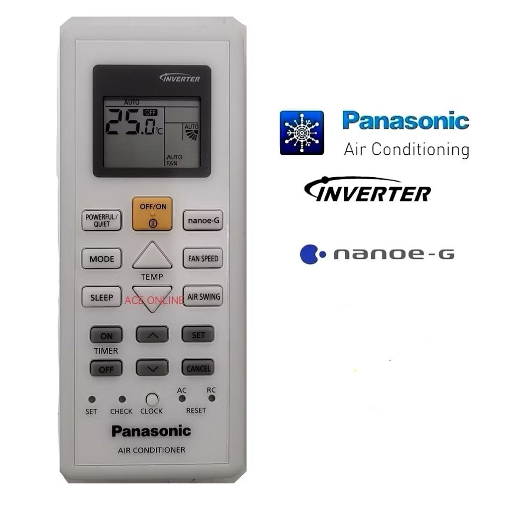 Panasonic nanoe-G Air Conditioner remote control (INVERTER) 10600 ...