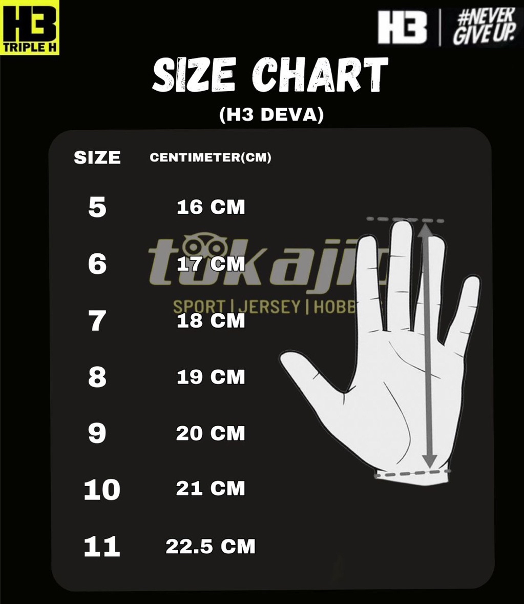 H3 DEVA GOALKEEPER GLOVE, 5PCS FINGERSAVE. Sarung Tangan Penjaga Gol ...