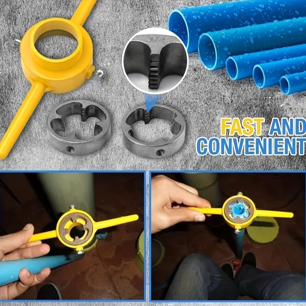 6-piece set of water pipe threading machine tools,convenient and easy ...