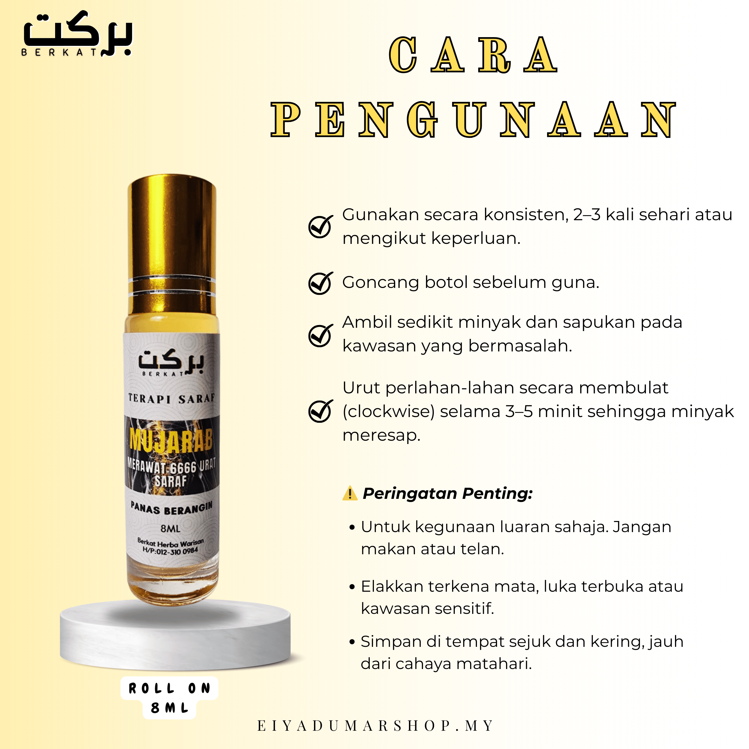 KESAN 1 SAAT Roll on Resdung Sinus Saraf Lemon Lavender Aura Terapi ...