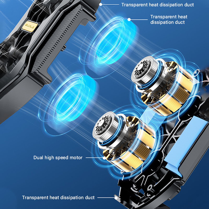 Dual Fan Rechargeable Long Lasting Stronger cooling FS01 Air cooling ...