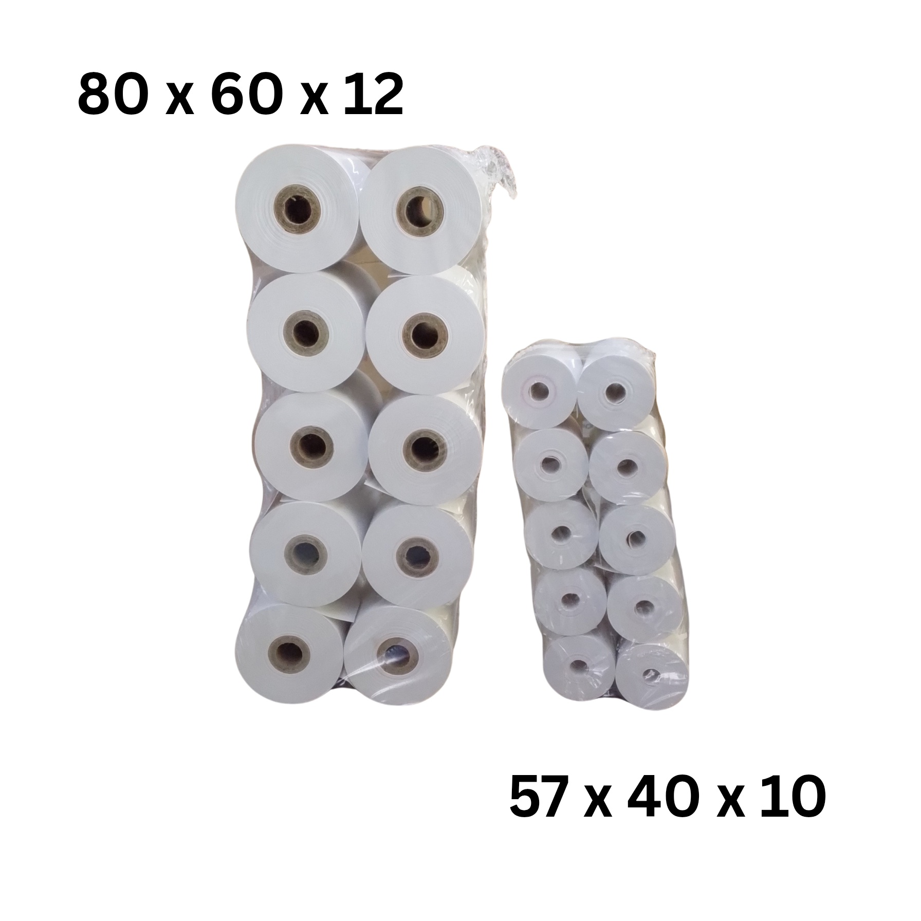 (MY.ROLL )CASH REGISTER THERMAL PAPER ROLL 80x60x12 , 50x40x10 (10 ...