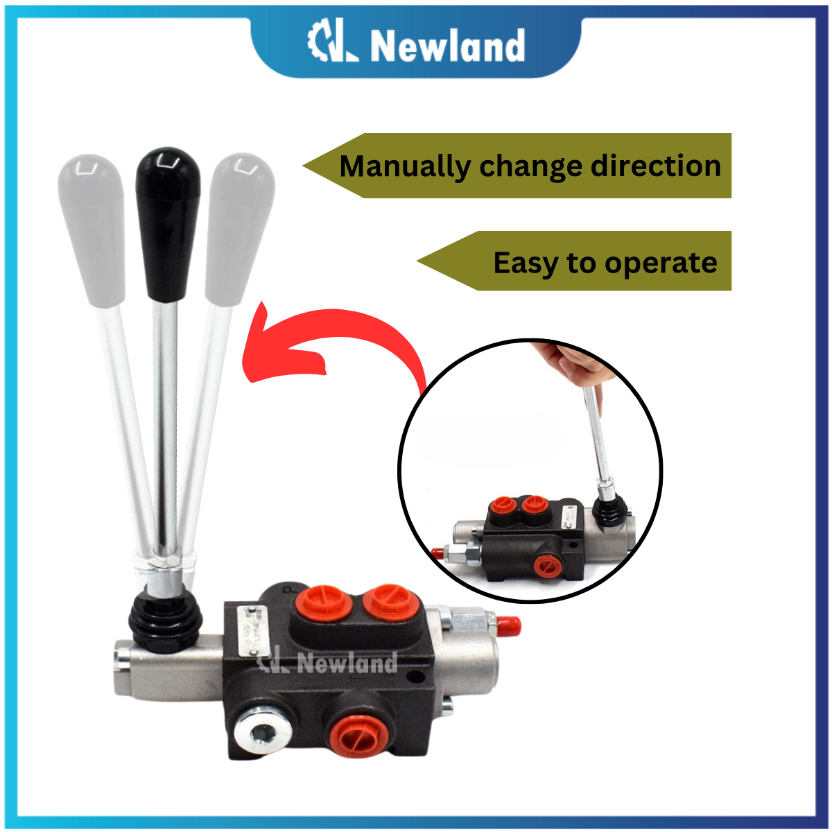 1/2'' Hydraulic Control Lever/ Lever Control Valve 1 Lever / Single ...