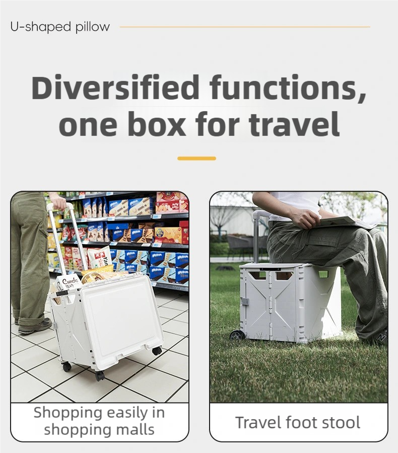 Kotak Troli Lipat 4-Roda – Kotak Penyimpanan & Troli Serbaguna Boleh ...