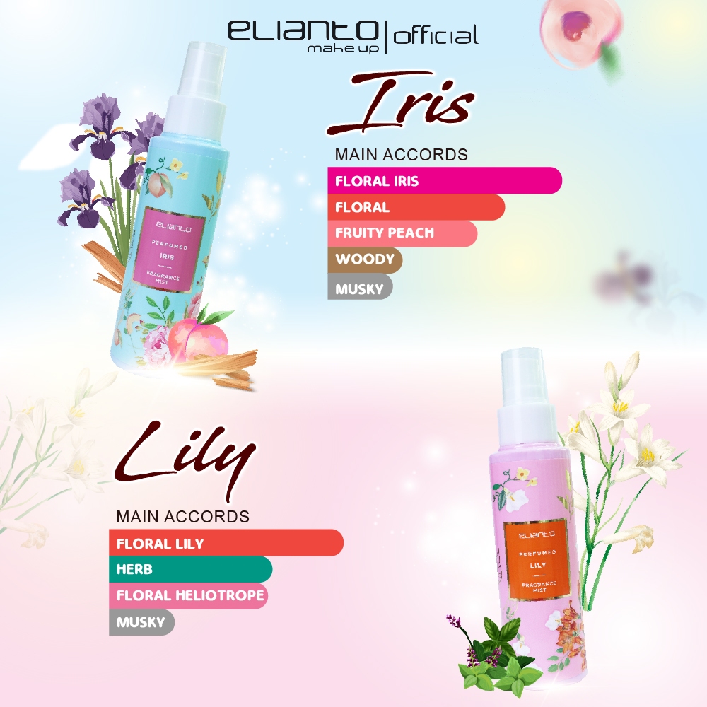 Elianto Perfumed Body Mist (100ml) Body Spray Fragrance Mist Pewangi ...
