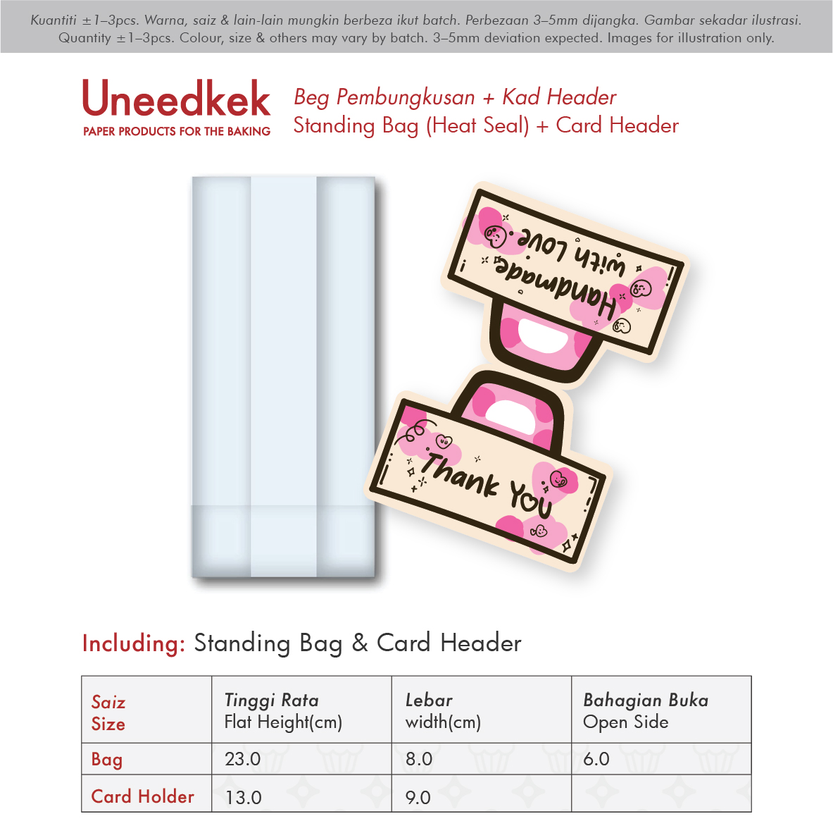 Uneedkek Plastik Goodies Beg Transparent Cookies Bag Heat Seal Bag ...