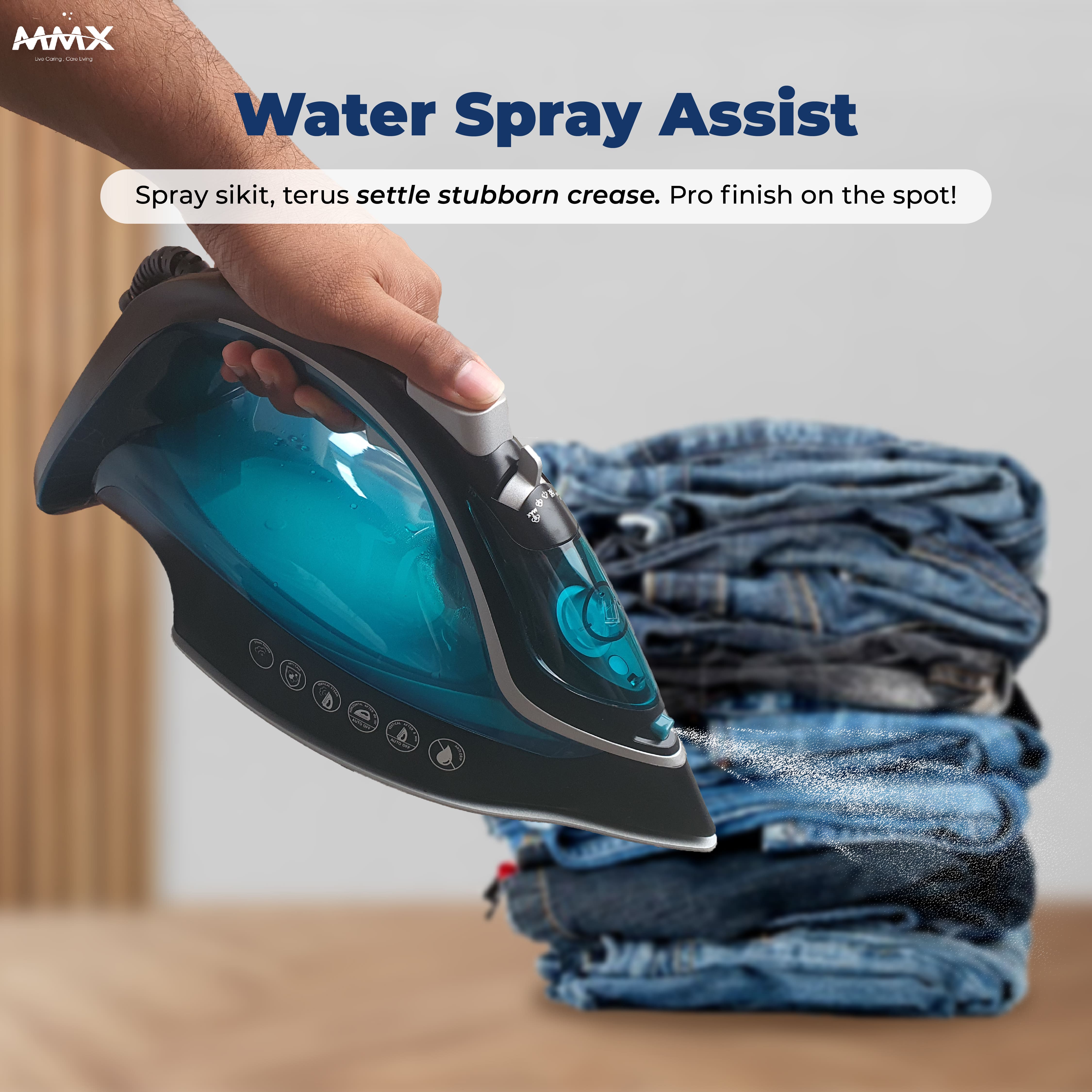 MMX ZeroBurn ProSteam (KB931N): Powerful Steam Iron with Auto Shut-Off ...