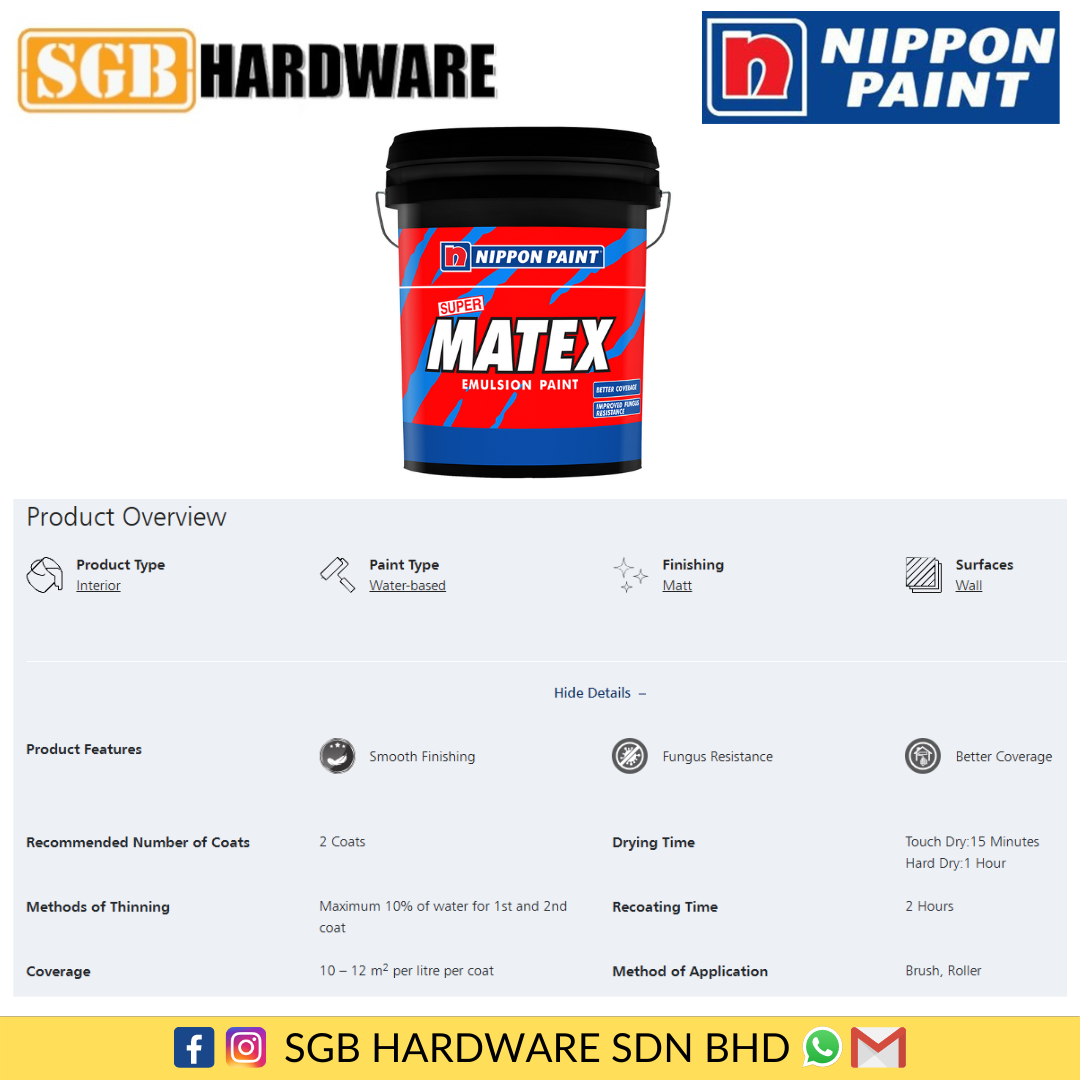 NIPPON MATEX 7Liter / MATEX 7L / GRIN 5L REPACKING / CAT DINDING SIMEN DALAM RUMAH /CAT KAPUR ...