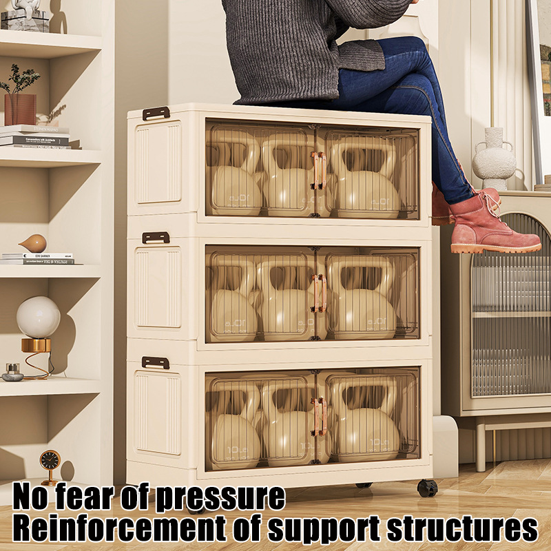 L50-80CM Foldable Storage Cabinet Multipurpose Double Sided Opening ...