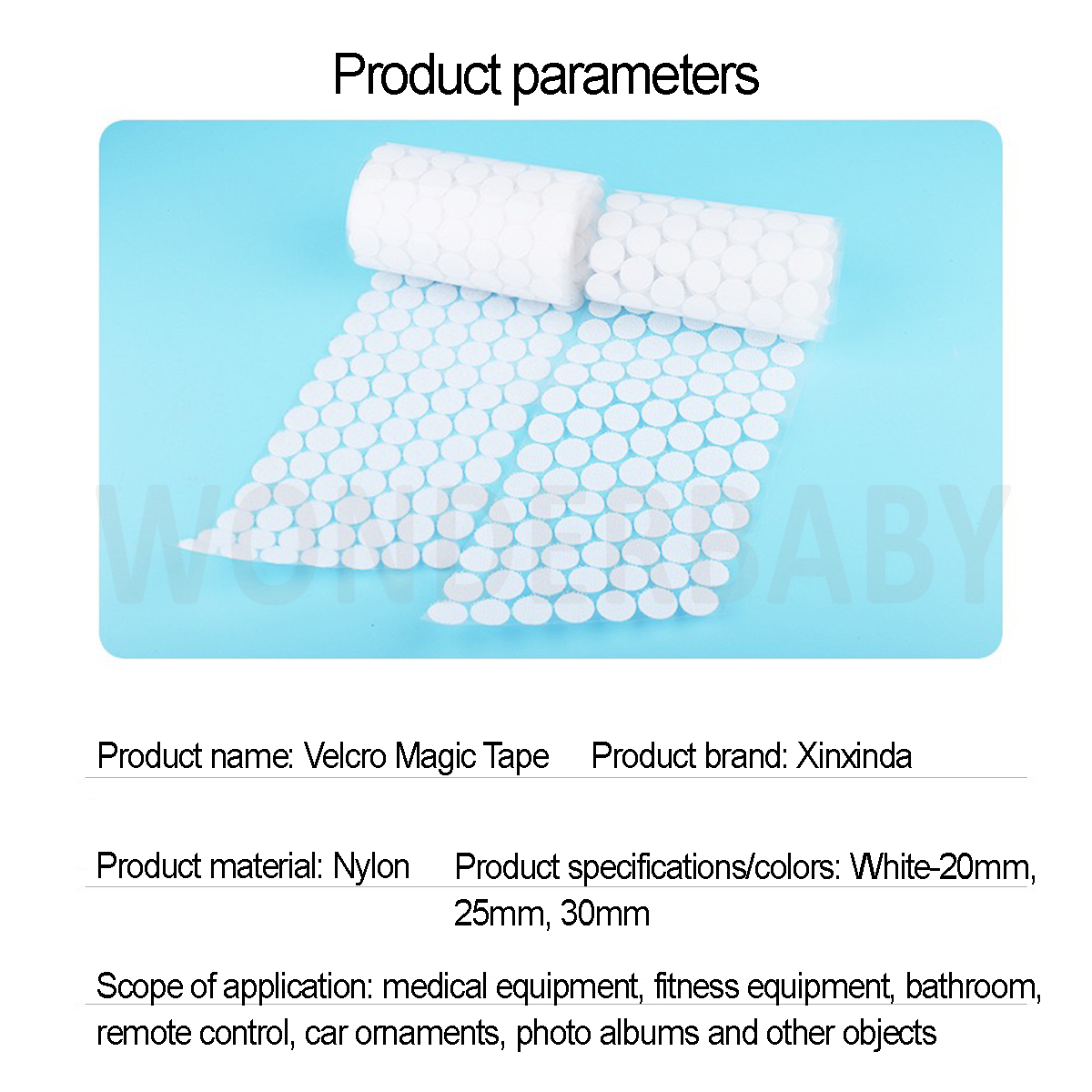 Self Adhesive Velcro Magic Tape Round Dot 20mm/25mm/30mm(100 pairs per ...