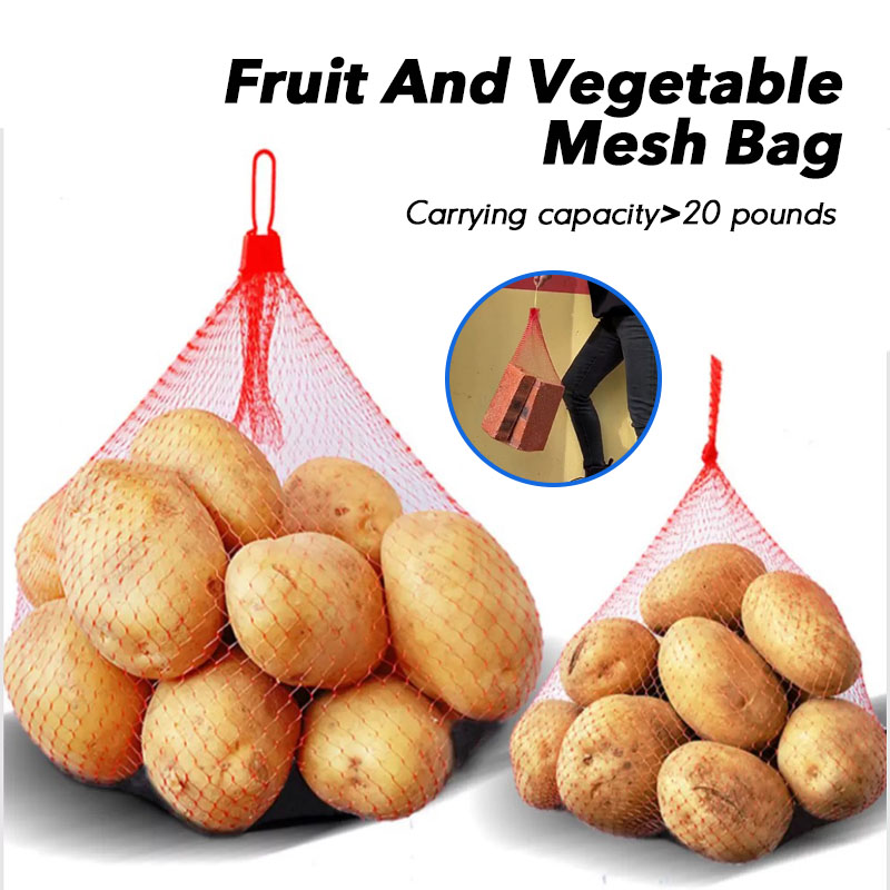 100PCS Poly Netting Fruit Net Plastic Nylon Packaging Woven Mesh Bag ...