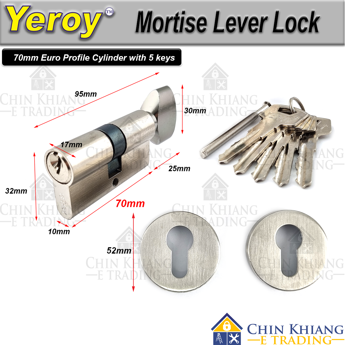 Yeroy Lever Handle Lock Set Full Set / Mortise Level Handle Lock / Fire ...
