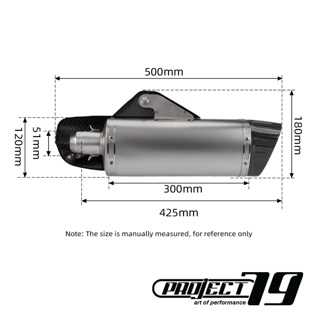 Project79 Exhaust CFMOTO 450MT Slip on Piping Muffler Stainless Steel ...
