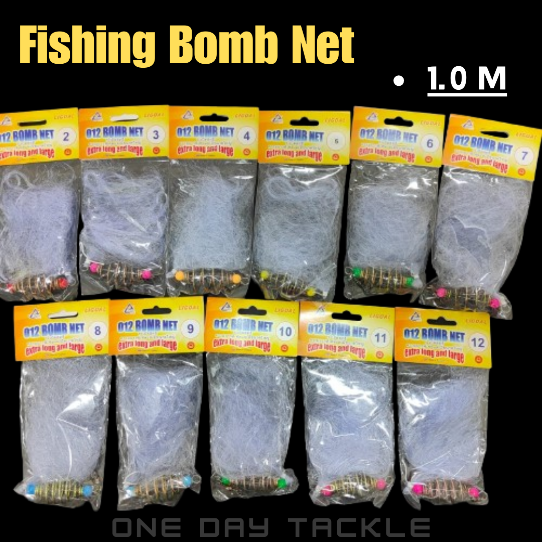 LIGOAL 012/013 Bomb Net Fishing Net Jaring Bomb 1.5m / 1.0m Made in ...