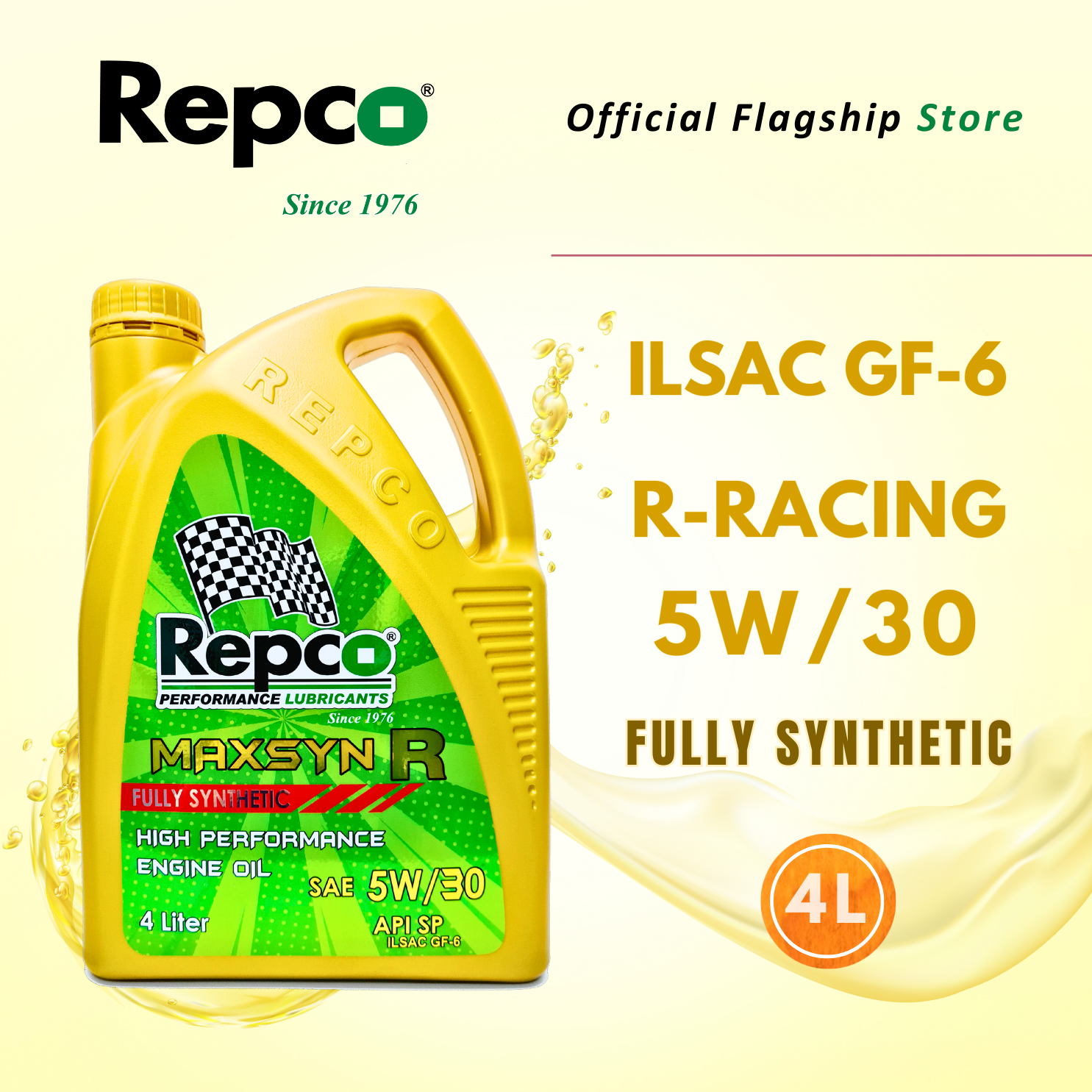 Repco® MAXSYN R 5W/30 (4L) API-SP | ILSAC GF-6 Premium Fully Synthetic ...