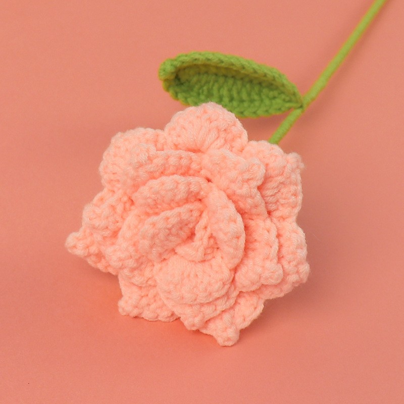 (1PC) CROCHET SULAM CROWN ROSE Flower Bunga Sulam Wool Hand Knitted ...