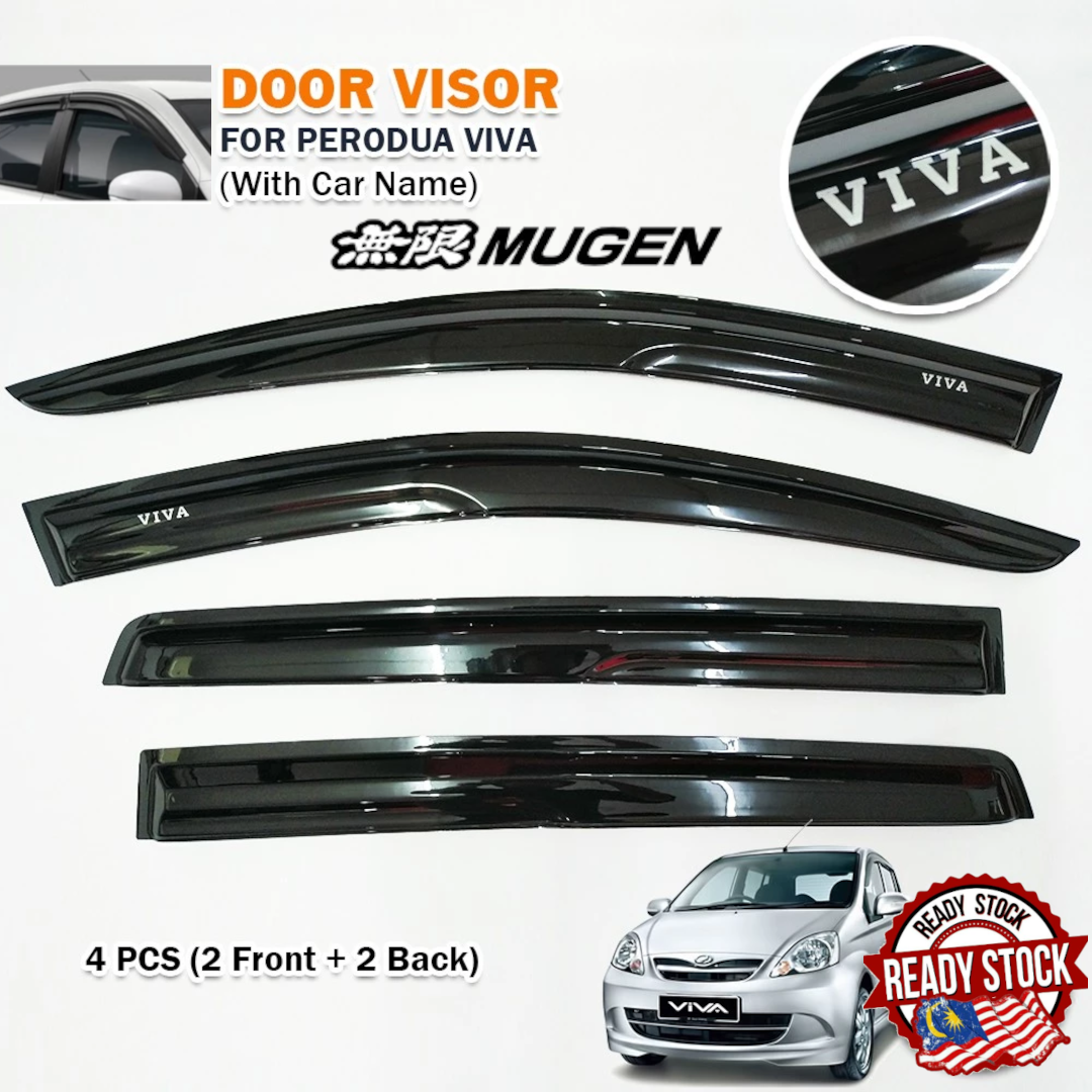 4pcs Perodua Viva Door Visor MUGEN Window Cover Rain Guard Air Press ...