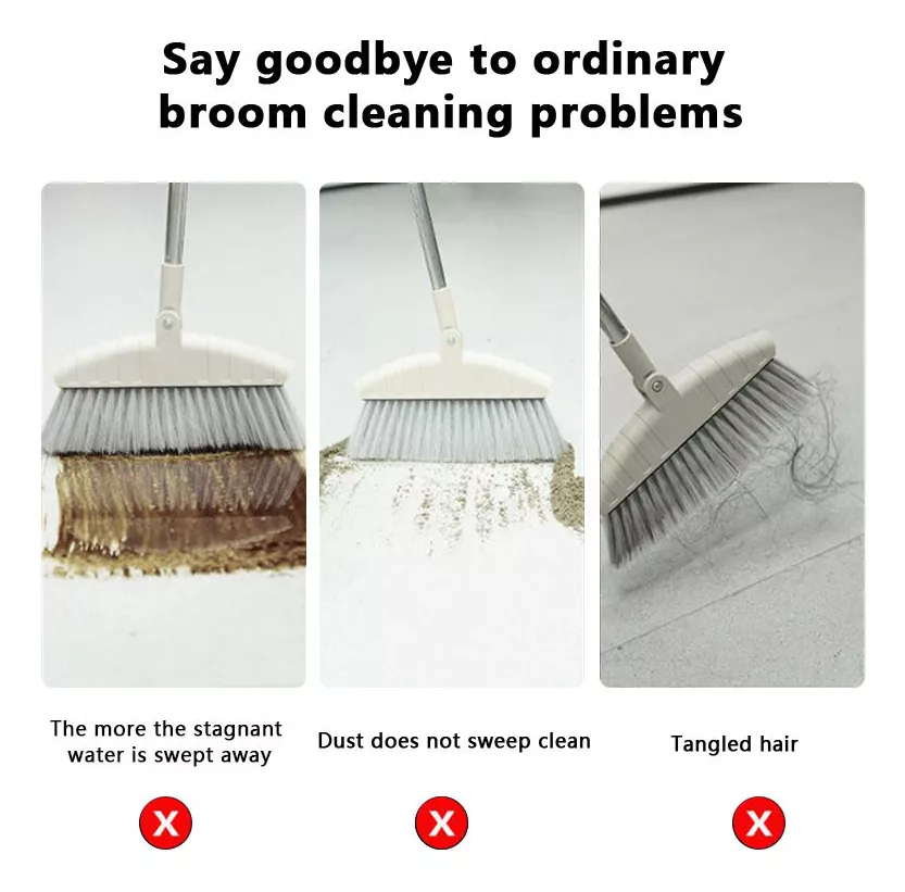 50CM Floor Silicone Wiper Scraper 180 Squeegee Magic Broom Sweeper Mop ...