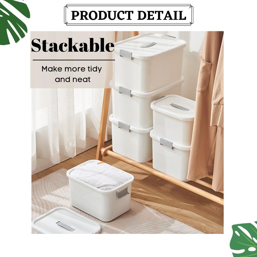 Household storage box with lid plastic household clothes quilt finishing box toy storage box ...