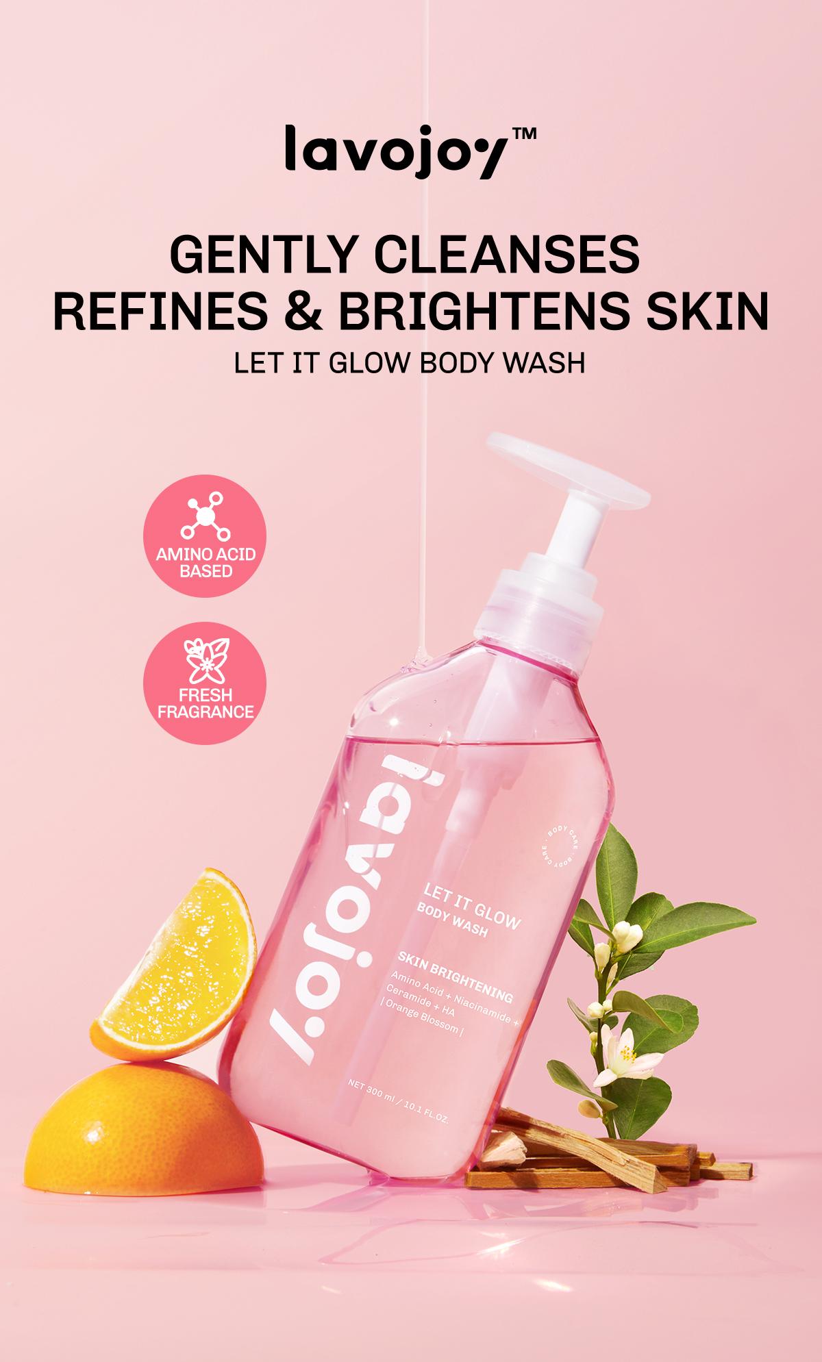 [Bundle 2 in 1] lavojoy Skin Brightening Let It Glow Bundles Body Wash ...