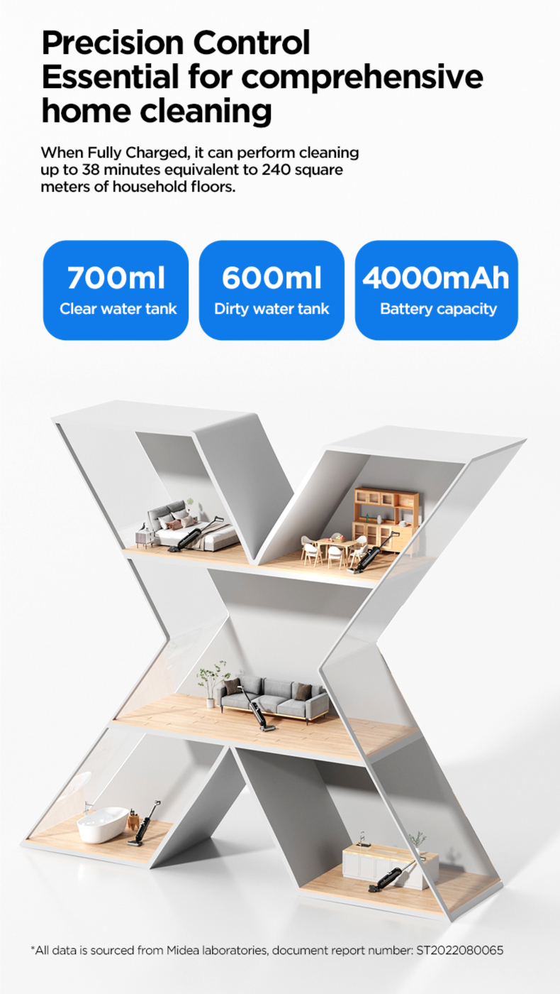 Midea MVC-X10 Floor Washer / Wet & Dry Cordless Vacuum Cleaner With ...