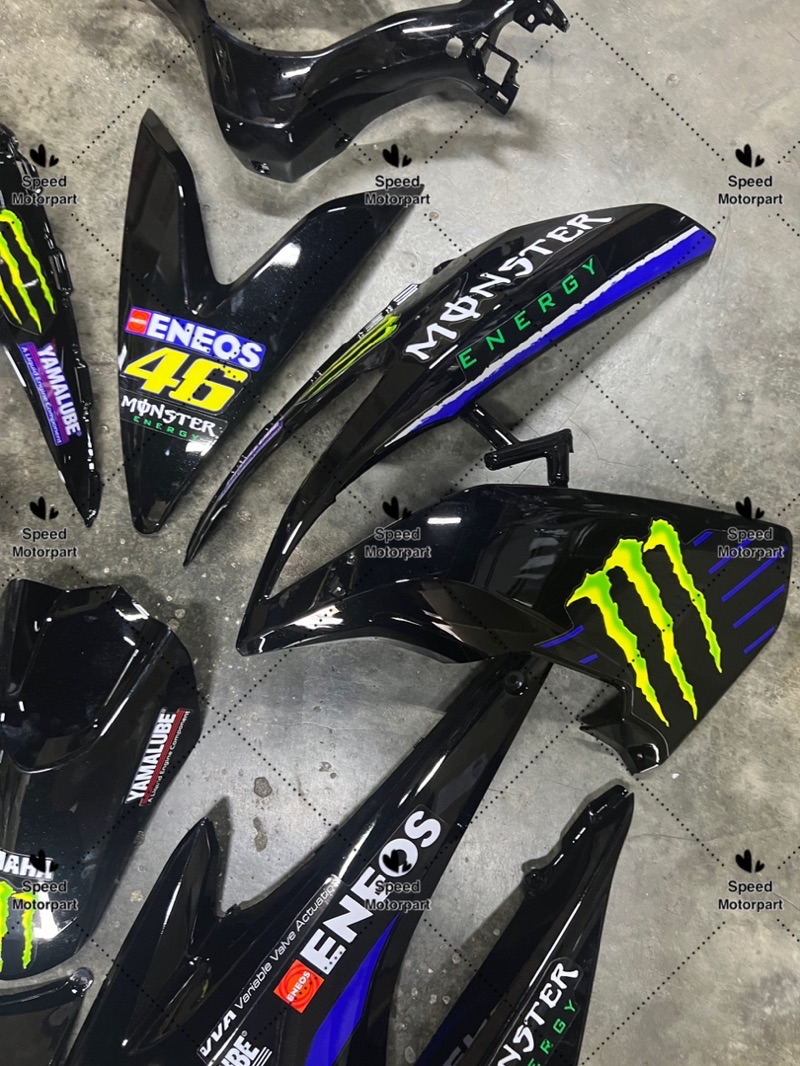 COVER SET NVX V1 V2 MONSTER FULL BLACK | Shopee Malaysia