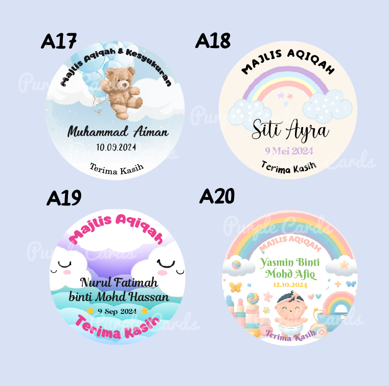 Sticker Aqiqah Printing / Label / Kesyukuran / Sticker Murah | Shopee ...