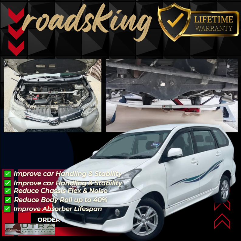 TOYOTA AVANZA FACELIFT 2013-2018 FRONT STRUT BAR 2 POINT AND REAR ANTI ...