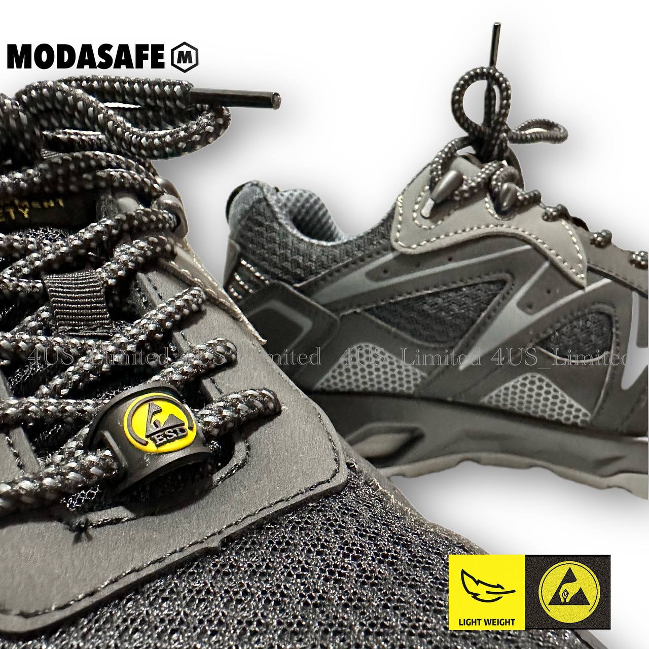 Modasafe M-201 Anti-static Low Cut 4.5" Laces-Up Safety Shoes (Sirim ...