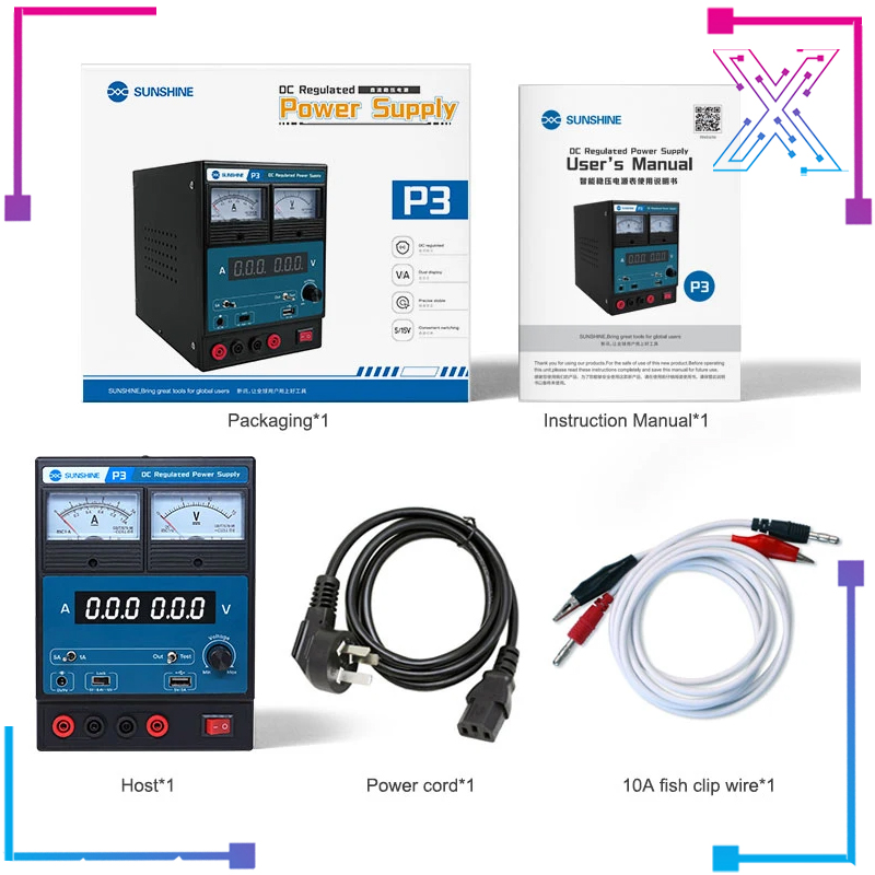 SunShine P3 DC Regulated Power Supply Handphone Mobile Phone Repair ...