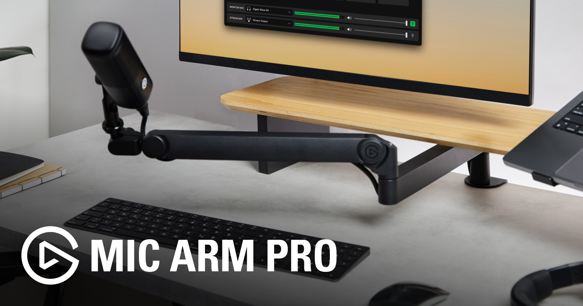 Corsair Elgato Wave Mic Arm Pro Low Profile Boom Arm | Shopee Malaysia