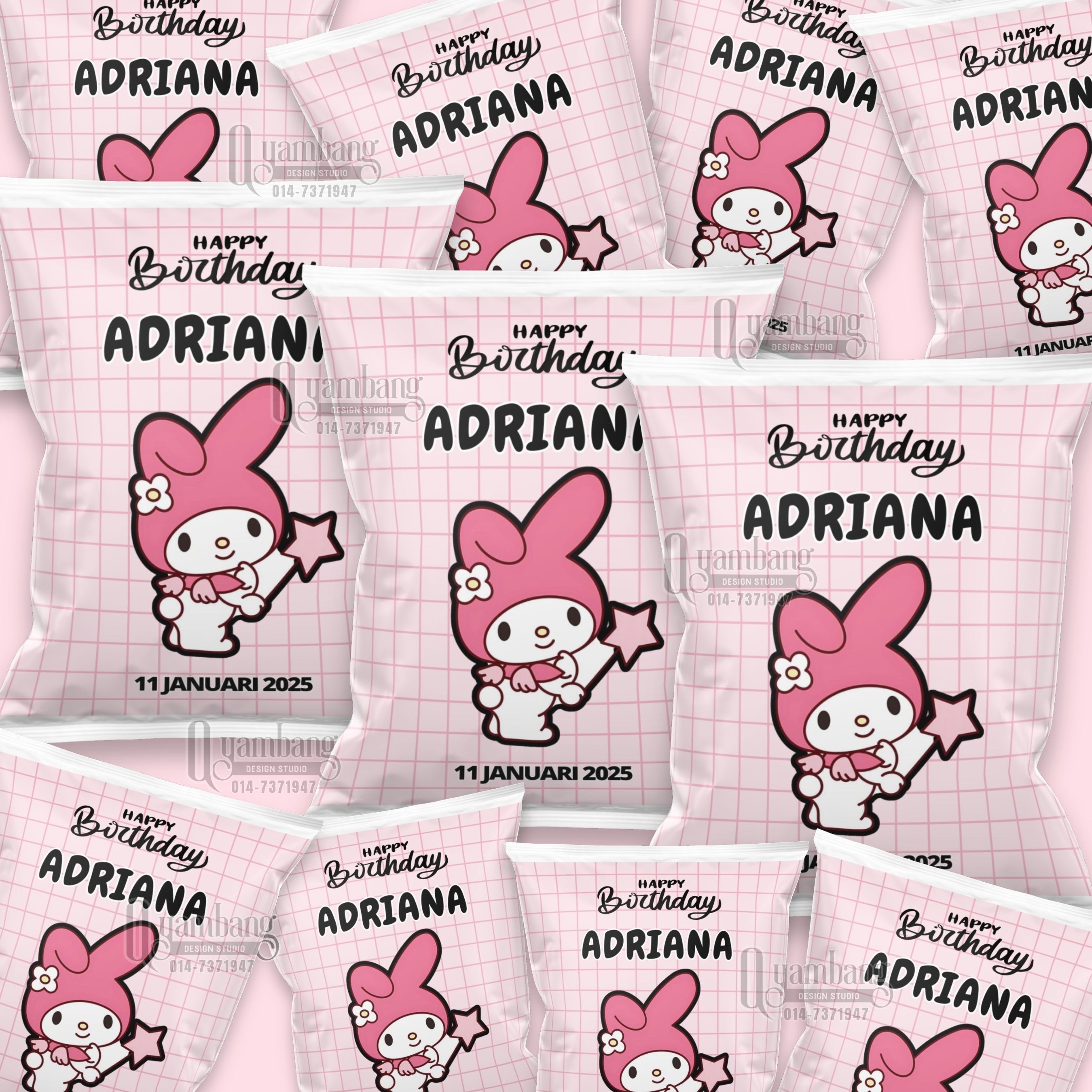 [SIAP 2 HARI] CHIPS BAG MY MELODY / PARTY BAG - 1 PACK (10pcs) - Glossy ...