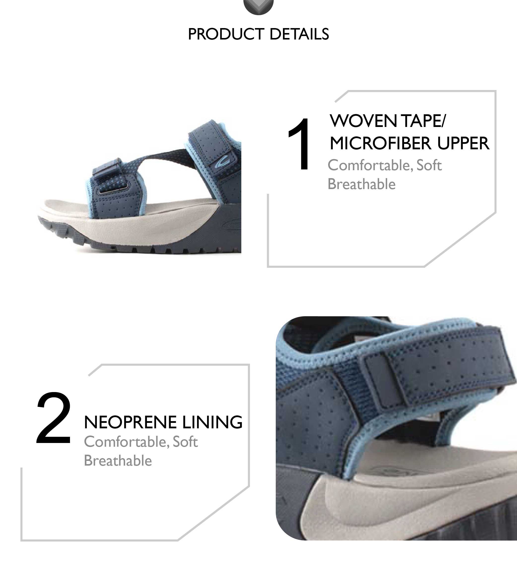 camel active Microfiber Strap Sandals Men Navy SYLPHY-892401-YK1SV-43 ...