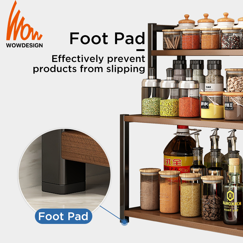 Kitchen Storage Rack Spice Rack Kitchen Rak Rempah Kitchen Organizer ...