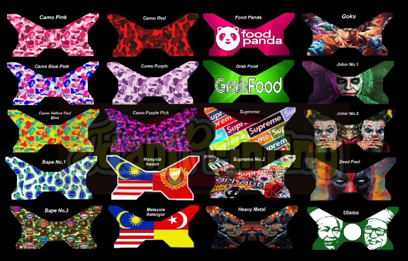 Stiker BOX NJX motor Bendera negeri (Comfirmkan dahulu saiz & bentuk ...